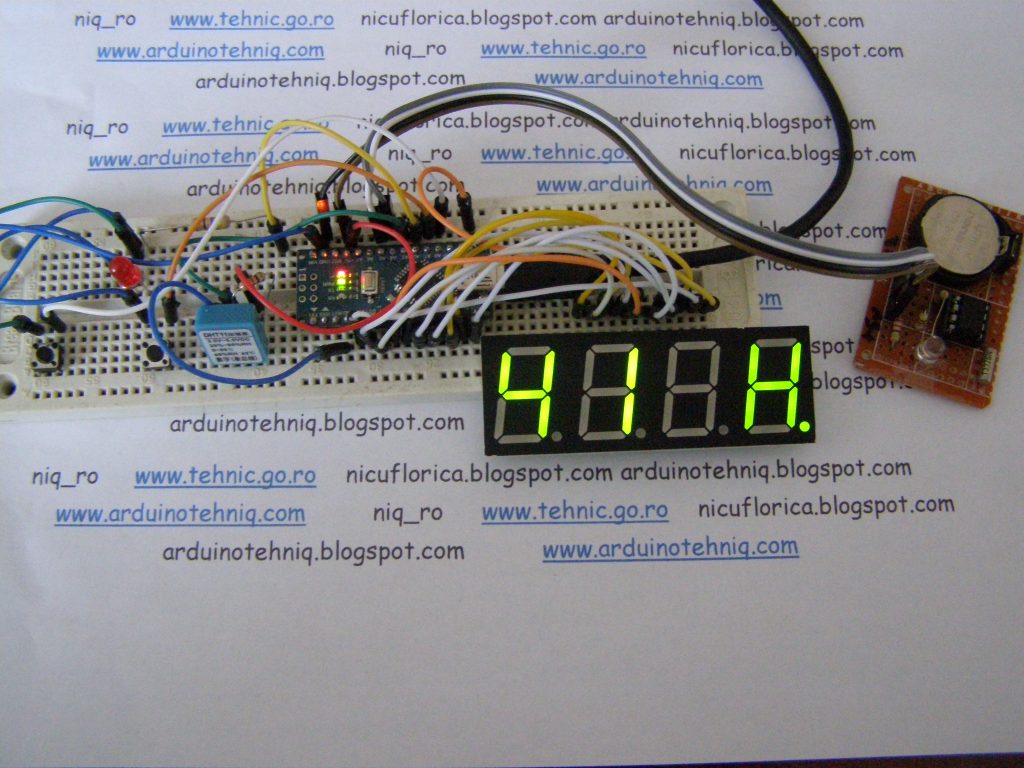 Rtc Clock With Manual Adjust And Alarm Thermometer And Higrometer Using Arduino Arduino Tehniq