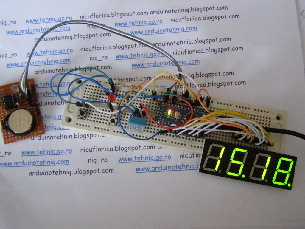 RTC clock with manual adjust & alarm, thermometer & higrometer using Arduino – "Arduino tehNiq"