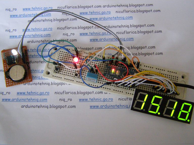 Rtc Clock With Manual Adjust And Alarm Thermometer And Higrometer Using Arduino Arduino Tehniq